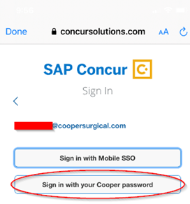 OneCooper Concur Mobile Access using Okta – CooperSurgical